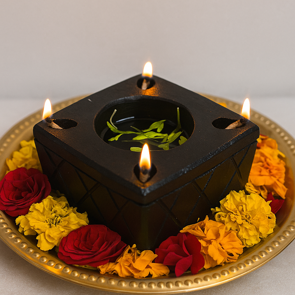 Traditional Akhand Stone Diya – The Desi Swag
